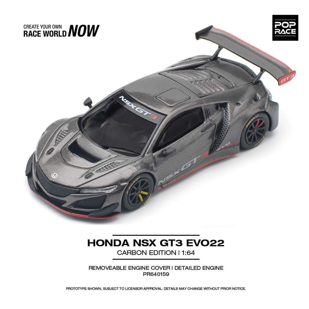 1/64 Pop Race Honda NSX GT3 EVO22 (Carbon Edition) (PR64-159) – JDM ...